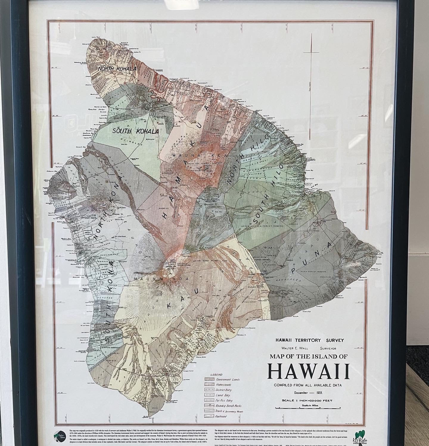 Hawaiʻi Ahupuaʻa Map Poster | Island Nation